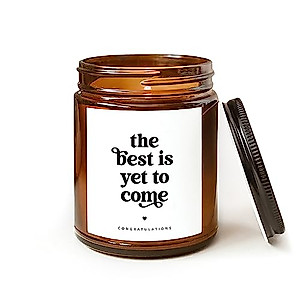 ThreeKin Scented Candles for Congratulations, Natural Soy Wax, Relaxing Aromatherapy Gifts, Essential Oils Lavender Scent, Long-Lasting Candle Burns for 65-Hours