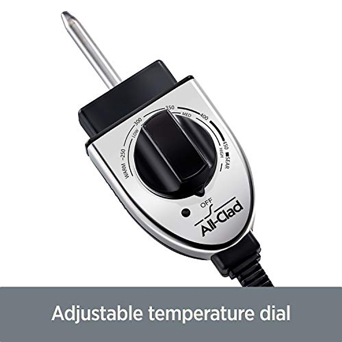 All-Clad SK492 Electric Skillet with Adjustable Temperature Dial, 7 Quart, Stainless Steel