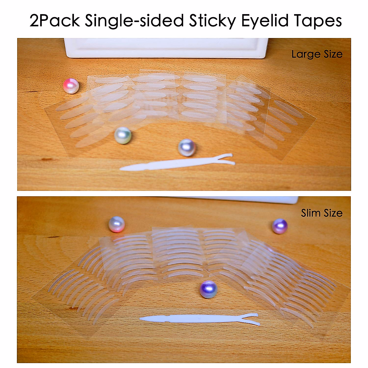 1080Pcs Premium Quality Natural Invisible Single Side Eyelid Tape Stickers Medical-use Fiber Eyelid Lift Strip, Instant Eye Lift Without Surgery, Perfect for Uneven Mono-Eyelids