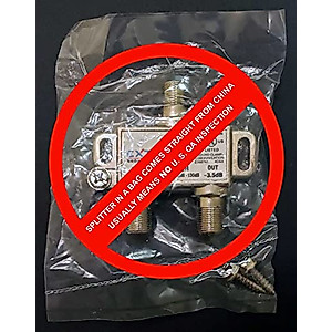 SplitterPRO - Digital Splitters Professionals Install Every Day Across The U. S. A. 2-Way Coaxial Cable Splitter, 1 GHz for HDTV/4K/8K TV, High Speed Internet (Not for Satellite Dish Connections)