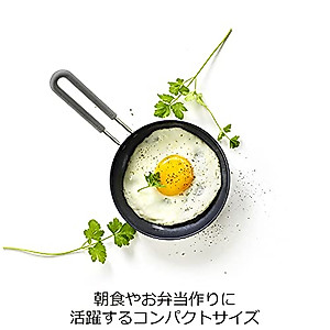 Green Pan CC001948-001 Mini Frying Pan, 5.5 inches (14 cm), IH Compatible, Ceramic, Non-Stick, Fluorine Free, Round, Stainless Steel