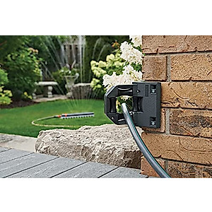 GARDENA 8055-100 Foot Wall Mounted Retractable Reel with Hose Guide, Automatic retraction for Easy Watering