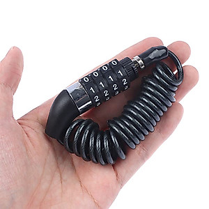 Portable Bike Lock Cable Bicycle Lock Steel Cable Chain Security Safety Bike Password 4 Digit Lock for Baby Strollers, Suitcases and Laptop Bags