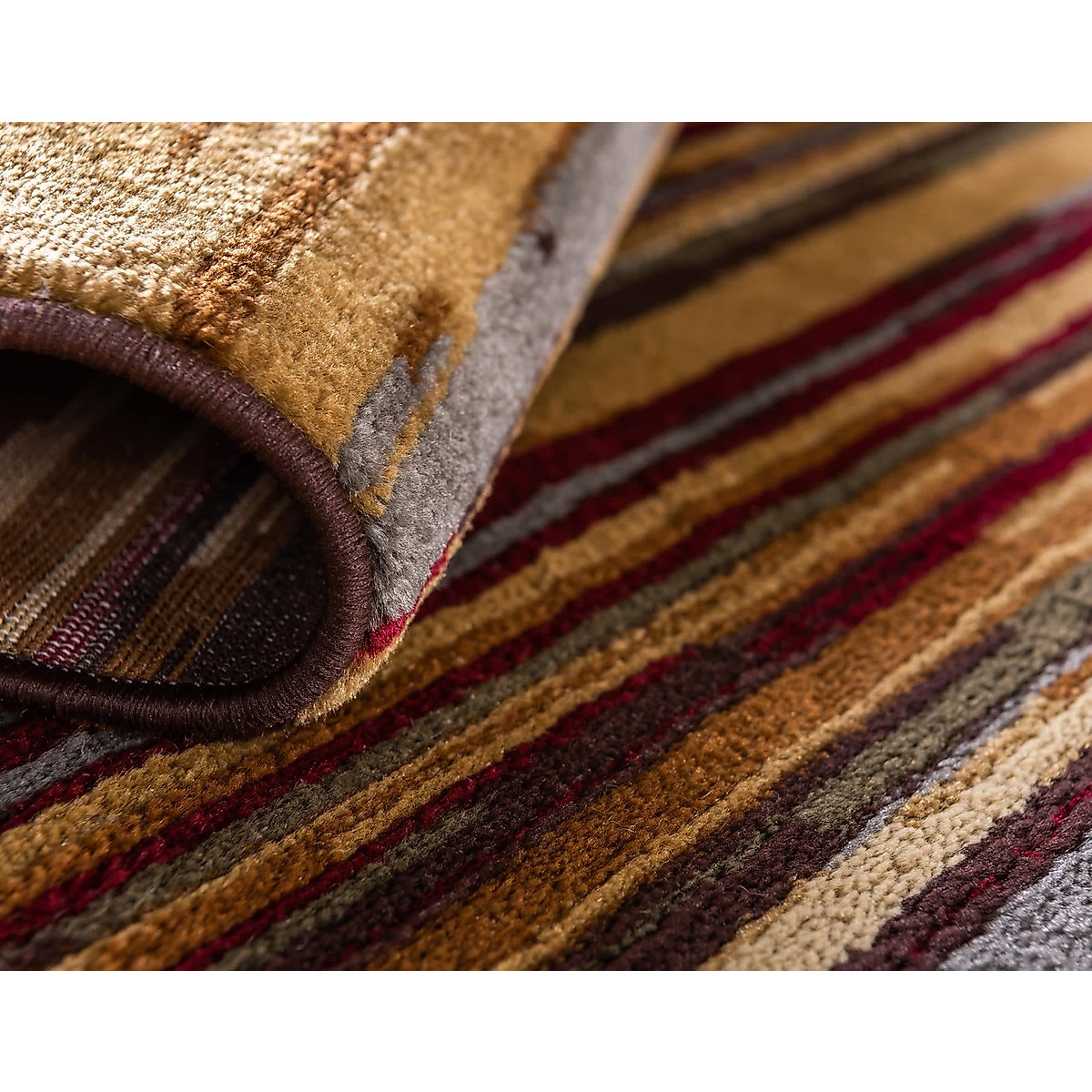 Unique Loom Barista Collection Area Rug - Icatu (7' 10" Square, Beige/ Brown)