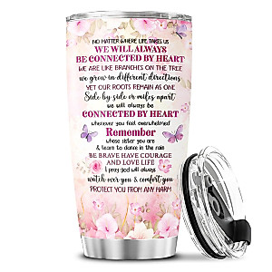 HUBUPU Women Tumblers For, Tumbler 20 Oz With Lid And Straw, Holiday and Christmas Gifts, My Bestie No Matter