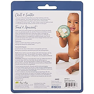 Itzy Ritzy Water-Filled Teether; Cute 'N Cool Llama Water Teether is Textured on Both Sides to Massage Sore Gums; Can Be Chilled in Refrigerator, Llama