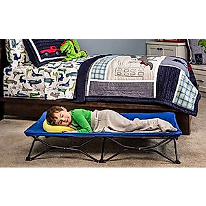 Regalo My Cot Portable Toddler Bed, Includes Fitted Sheet, Royal Blue , 48x24x9 Inch (Pack of 1)