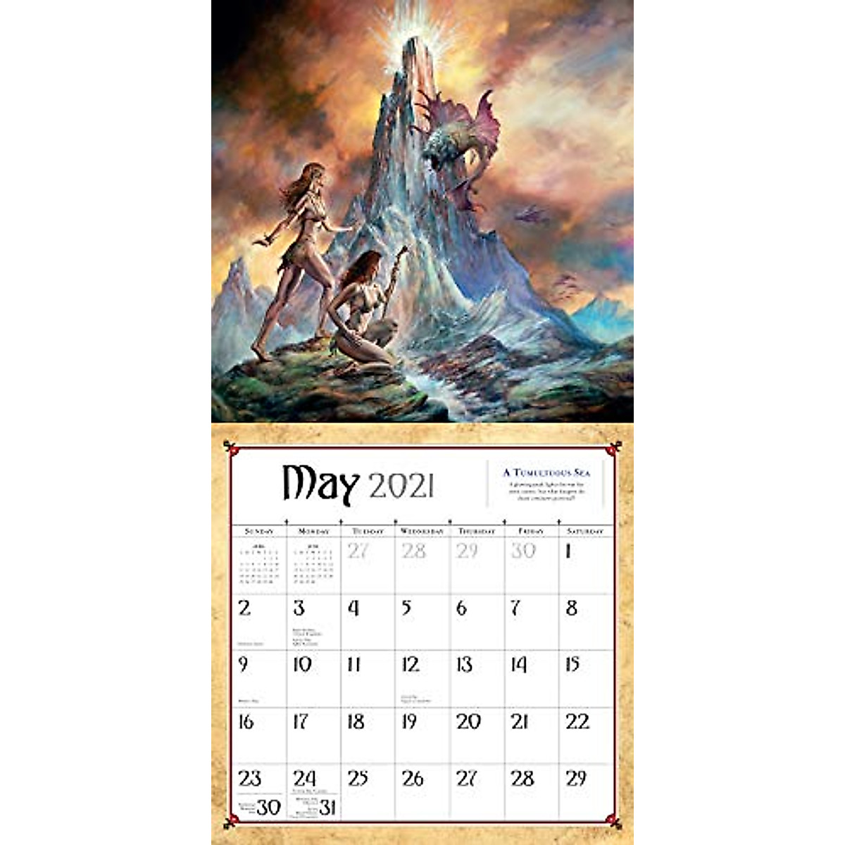 Boris Vallejo and Julie Bell's Fantasy Wall Calendar 2021