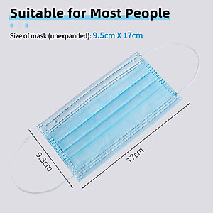 Bigox Face Mask Disposable Earloop Blue 50Pcs