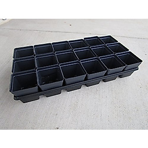 Set of 3 Trays Plus 54 POTS - 3.5" Square pots by Landmark Plastics