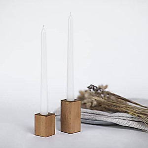 CANDWAX White Taper Candles 10 inch Dripless - Set of 4 Tapered Candles Ideal as Dinner Candles - Smokeless and Unscented Taper Candles Long Burning - Hand Poured Tall Candlesticks