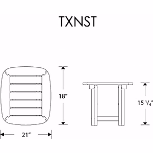 Trex Outdoor Furniture Yacht Club Side Table, 21-Inch by 18-Inch, Tree House