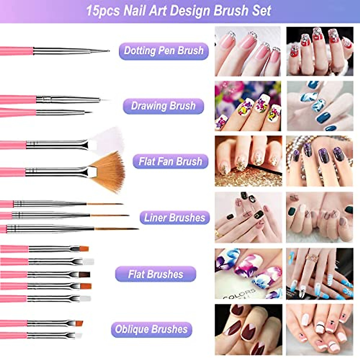 Acrylic Nail Kit with Drill, Nail Supplies with Everything Electric Nail Drill 54W U V LED Nail Light Dryer Lamp Polishing Manicure Pen, False Nail Tips Nail Files Art Brushes Nail Set for Beginner