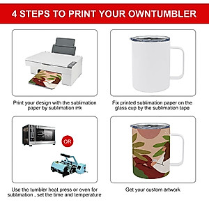 JYLJINGYULI 6 Pack 12 oz Sublimation Tumblers with handle Coffee Blanks, with Lid and Straw Cups Blank Bulk, Straight Skinny Insulated Cup Stainless Steel Water Bottle for Craft DIY…