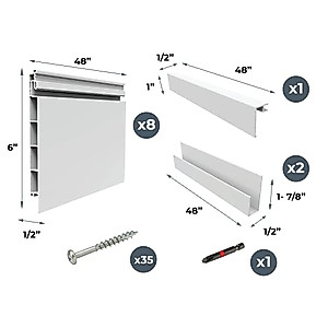 Crownwall 6" Starter Bundle (4x4 ft) with 10-Piece Locking Hook Kit (Graphite)