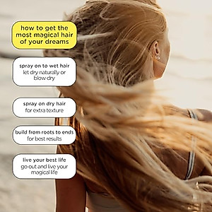 Pacifica Beauty, Salty Waves Texture Sea Salt Spray for Hair, Beachy Waves, Wavy Hair Products, Hydrating, Banana Scent, Curl Enhancing, Paraben Free, Sulfate Free, Vegan & Cruelty Free