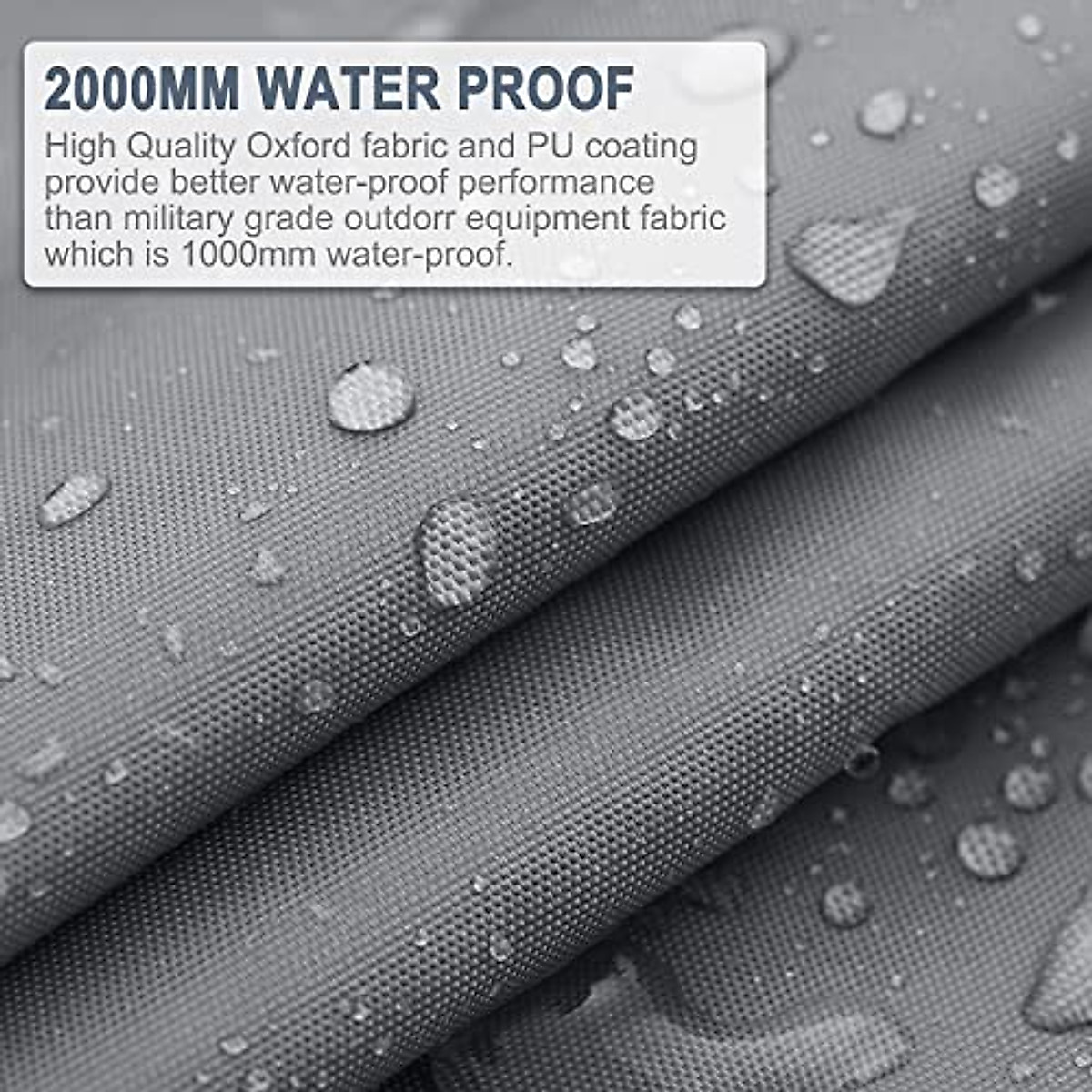 Fonzier Oxford Fabric Travel Trailer RV Cover Windproof Camper Cover Breathable for 26’1”-28’6” with 4 Gutter Spout Covers Tongue Jack Cover Extra 2 Windproof Straps