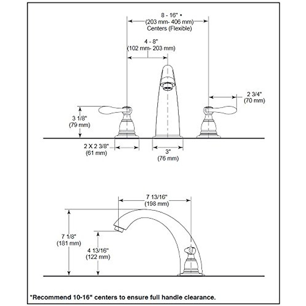 Delta Faucet Windemere 2-Handle Widespread Roman Tub Faucet Trim Kit, Deck-Mount, Oil Rubbed Bronze BT2796-OB (Valve Not Included)