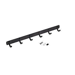 fammom CukAid Coat Rack Wall Mounted,Heavy Duty Metal Towel Hooks,Black Wall Coat Hook for Hanging Clothes,Cooking Tool,Towel,Wallets,Hat, Key,Bag. (Black, 6Hooks)