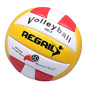 BESPORTBLE Standard Volleyball PU Volleyball Soft Sport Ball for Training Games Outdoor Red