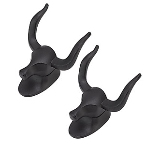 Heavy Duty Towel Hooks, 2 Packs Cow Head Wall Hooks Decorative Wall Hooks Towel Hooks for Bathroom Wall Mounted Clothes Hanger Coat Hook Rustic Bathroom Decor