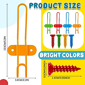 Yaocom 20 Pcs Kids Wall Coat Hooks Children Colorful Wall Mounted Hanger Hooks Rack Hanging Backpack Holder for Boys Girls Jackets Clothes Towels Robes Umbrellas Hats Bedroom Bathroom Playroom