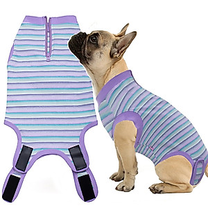 Wabdhally Dog Surgery Recovery Suit,Surgical Recovery Female Spay Suit for Large Dogs Cats,Surgery Recovery Multi Purple Onesie XL