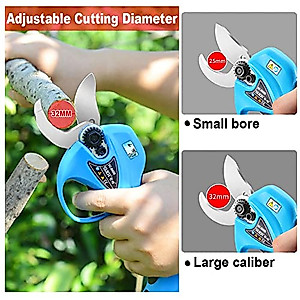 Cordless Electric Pruning Shears 32mm,16.8V Rechargeable Pruner Garden Shears Lightweight Branch Cutter with Backup Battery Powered and Portable Case (Size : Without Extension bar)