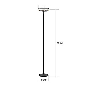 Worldwide Lighting AMZ63442-001 Mantis Floor Lamp, Black