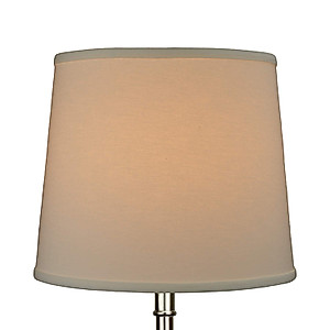 FenchelShades.com Lampshade 11" Top Diameter x 13" Bottom Diameter x 11" Slant Height with Washer (Spider) Attachment for Lamps with a Harp (Linen Cream)