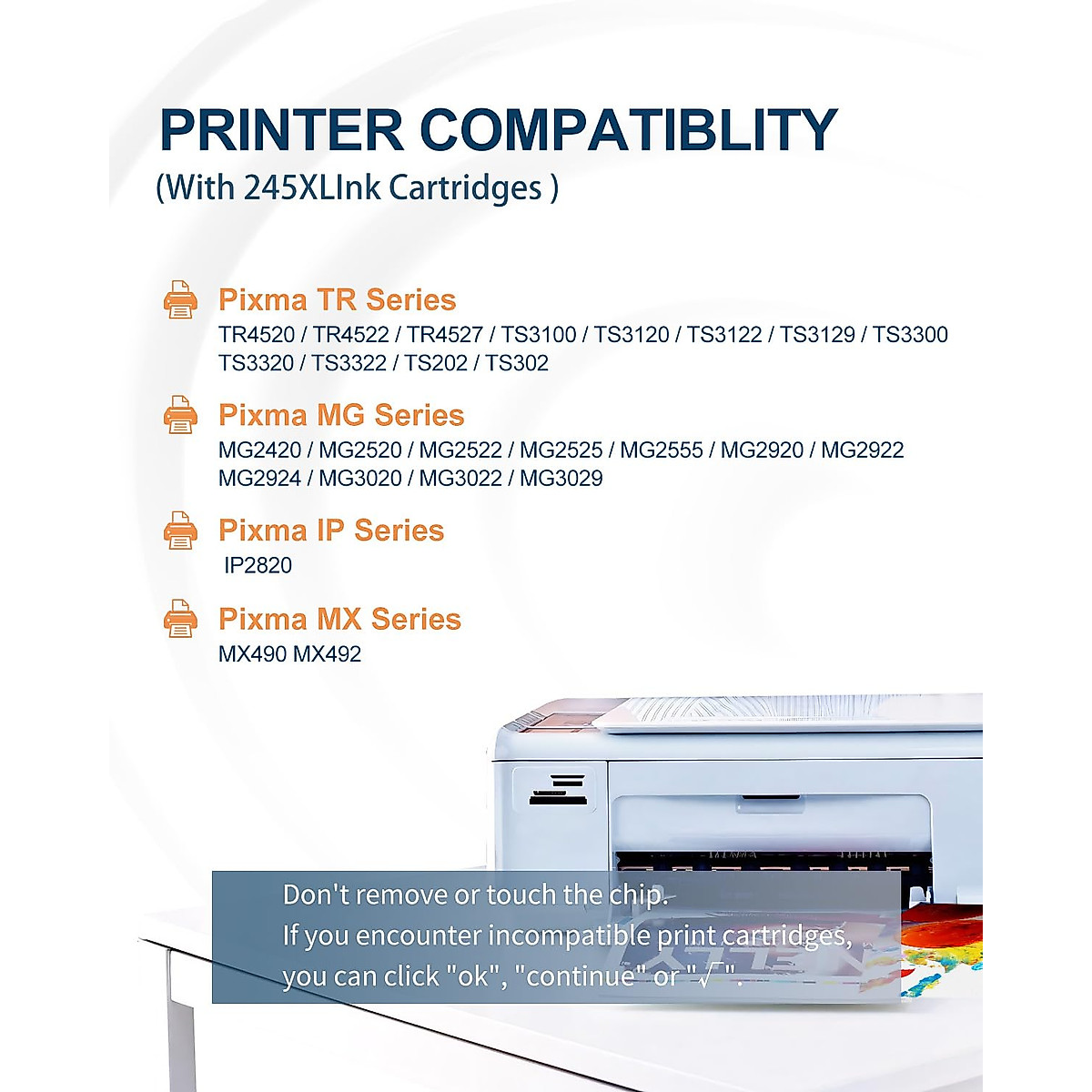 COMBUY 245XL 246XL Combo Pack Remanufactured Ink Cartridge Replacement for Canon 245XL 246XL Ink for MG2522 MX490 TR4520 MX492 TS3322 TR4522 TS3122 TS202 MG2922 Printer (Black, Tri-Color, 2-Pack)