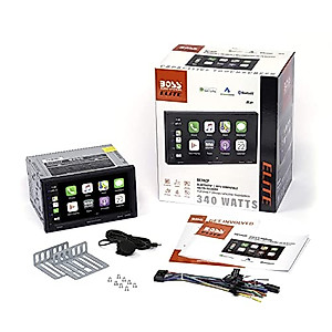 BOSS Audio Systems Elite BE7ACP Car Multimedia Player with Apple CarPlay Android Auto - 7 Inch LCD Capacitive Touchscreen, Double Din, Bluetooth (Renewed)