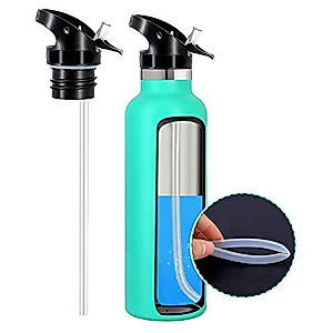 Straw Lid for Hydro Flask Standard Mouth - Multi-Compatible with Simple Modern Ascent Lid for 1.91" Mouth 18 oz, 21 oz, 24 oz Insulated Water Bottle Flip Top (B-1 PC)