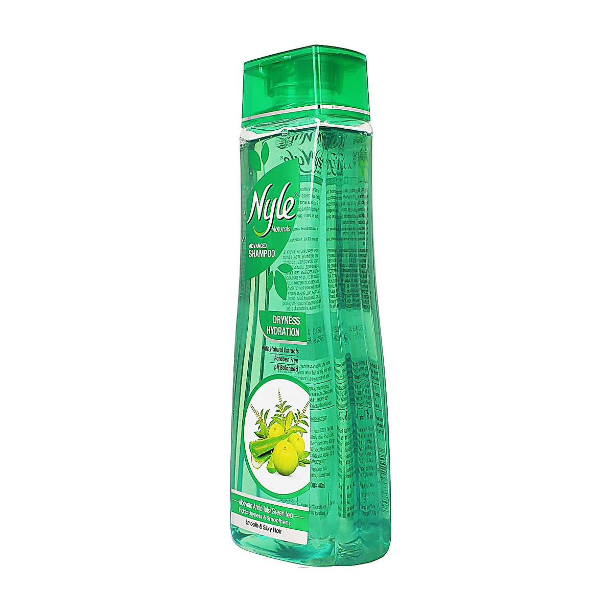 Nyle Dryness Hydration Shampoo (400ml)(13.52 Fluid ounces) with goodness of natural extracts of Aloevera, Tulsi, Amla and Green Tea