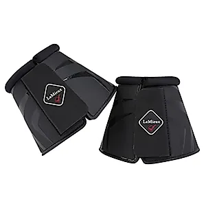 LeMieux ProShell Overreach Horse Boots - Over Reach or Bell Boots for Horses - Protective Gear and Training Equipment - Equine Boots, Wraps & Accessories (Black - Large)