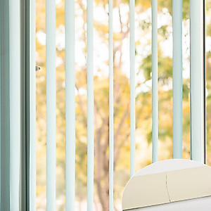 16 Pcs Vertical Blind Repair Tabs 2 Inch Width White Horizontal Blinds Replacement Slats Panels Self-Adhesive Blinds Replacement Fixers for Repair Damaged Blinds Blades