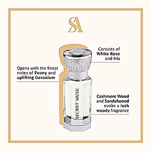 Swiss Arabian Secret Musk - Luxury Products From Dubai - Long Lasting And Addictive Personal Perfume Oil Fragrance - A Seductive, Signature Aroma - The Luxurious Scent Of Arabia - 0.4 Oz