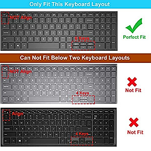 Keyboard Cover for Dell G15 5510 5515 Gaming,Dell Inspiron 15 3000 3501 3505 3502 5000 7000 7500 7501 7506 7590 7591 7706 7790 5501 5502 5505 5508 5584 5590 5593 5598,Vostro 3000 5000 7000, Rainbow