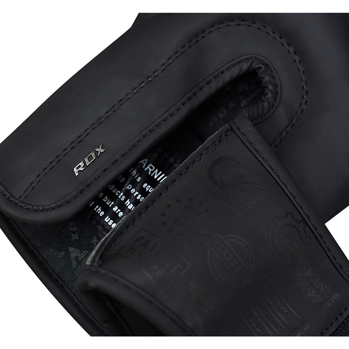 RDX Boxing Gloves Sparring Muay Thai Pro Training, Maya Hide Leather, Kickboxing Heavy Punching Bag Focus Mitts Pads Double End Ball Workout, MMA Fitness Gym Bagwork, Ventilated Palm, Men Black