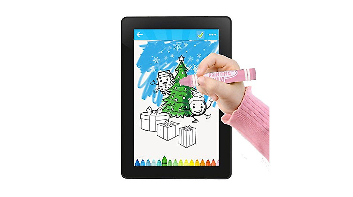 Pink Stylus Crayon for Kids - Coloring App Included