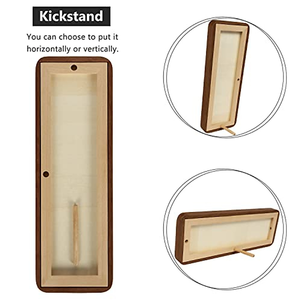 Hans 4"x16" Frames Collage Photo Frame Single Mat with Eight 1.5x2.5 Openings and Satin Solid Frame Horizontal or Vertical(8 Openings)