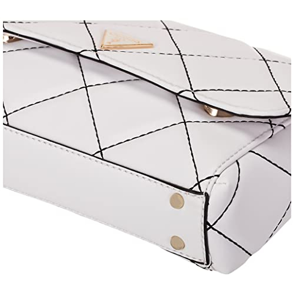 GUESS Cessily Convertible Crossbody Flap, White Multi