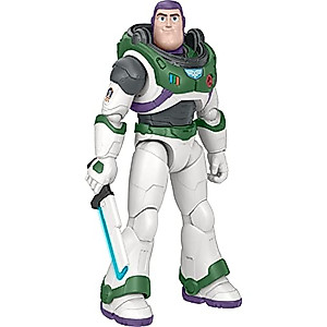 Disney and Pixar Lightyear 12-in Action Figure with Motion, Lights & Sound, Buzz Lightyear with Slashing Laser Blade