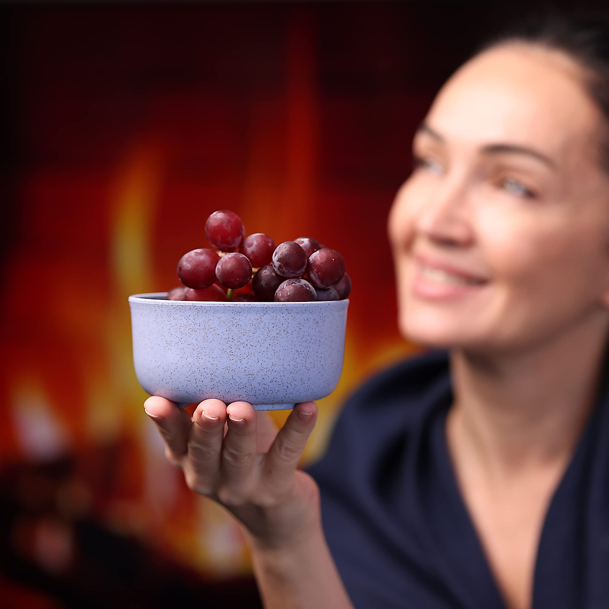 Wheat Straw Bowls Set of 4 Lightweight Reusable Plates - Microwave & Dishwasher Safe - Wheat Straw Dinnerware Sets - Cereal Bowl - Ramen Bowl Set - Soup bowls - Salad Bowl - Fruit Bowl