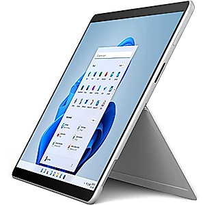 Microsoft Surface Pro X Tablet, 13" PixelSense Touchscreen Display, SQ1, 8GB Memory, 128GB Solid State Drive, Qualcomm Adreno 685 GPU, Windows 11 Home, Surface Laptop, Platinum (Renewed)