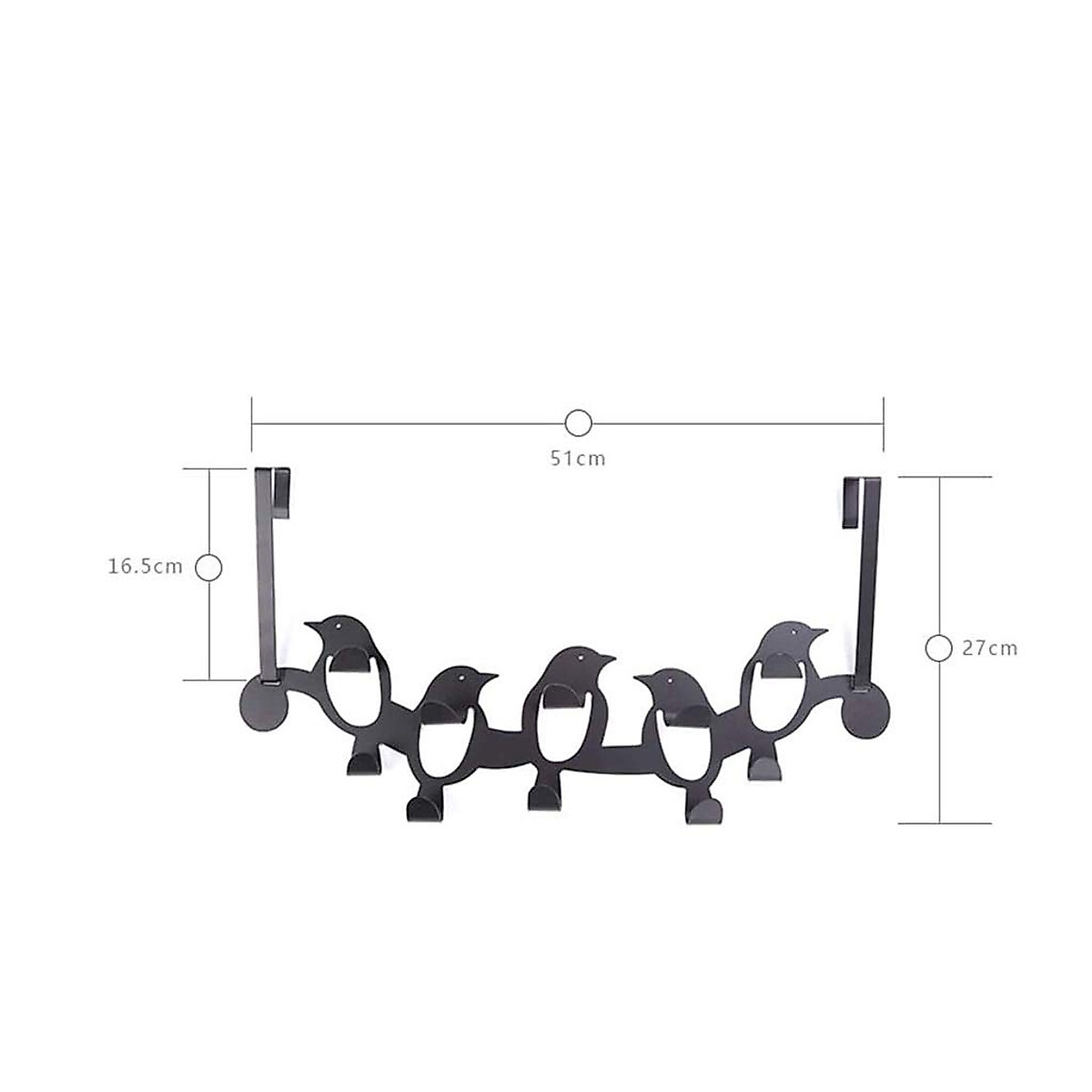 JJZXD Modern, Unique, Space-Saving Hanger with 5-Hooks for Hanging Coats, Scarves, Purses and More