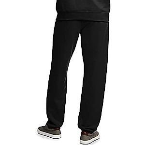 Fruit Of The Loom Mens Eversoft Fleece Elastic Bottom With Pockets, Relaxed Fit, Moisture Wicking, Breathable Sweatpants, Black, X-Large US