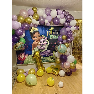 Kubert 141pcs Macaron Purple Wedding Balloon Garland White Chrome Silver Balloons Arch Kit Valentine's Day Anniversary Birthday Decor