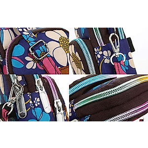 Fashion Sports Shoulder Bag Mini Wrist Purse Armband Bag Universal Phone Holder Pouch Case for iPhone/Samsung/LG/Moto/Black Berry/Sony/HTC/Nexus/Nokia/Lumia/Huawei and So on. (Blue Sunflower)