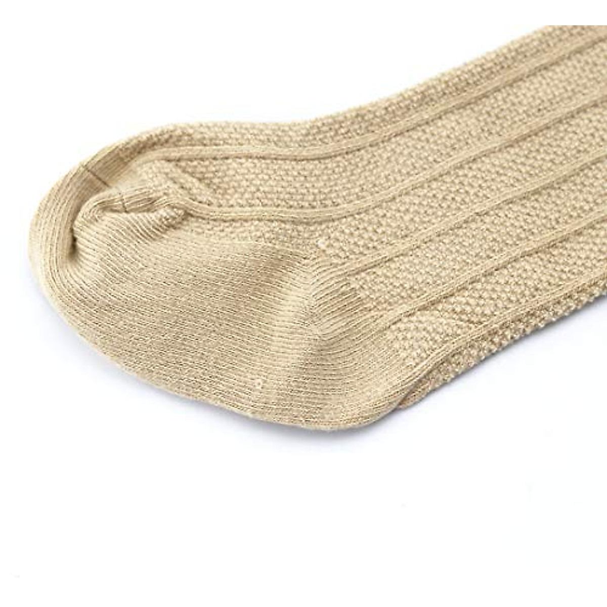 Bestjybt Baby Girls Boys Knee High Socks Cotton Newborn Infants Toddlers Cable Knit Tube Ruffled Stockings, 5 Pairs (Multicolor, 1-6 Months)